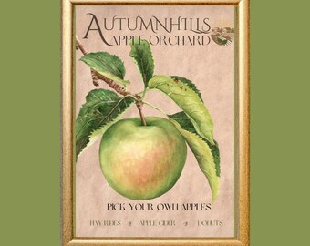 Apple Orchard Poster - Etsy