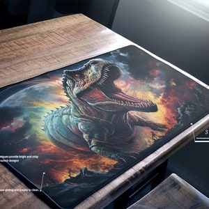 T-rex Dinosaur Deskmat Indominus Rex MTG T-rex Customized Desk Mat or ...