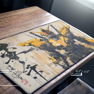 Gundam Style Mech Desk Mat Japanese Anime Gundam Warrior RPG Metal ...