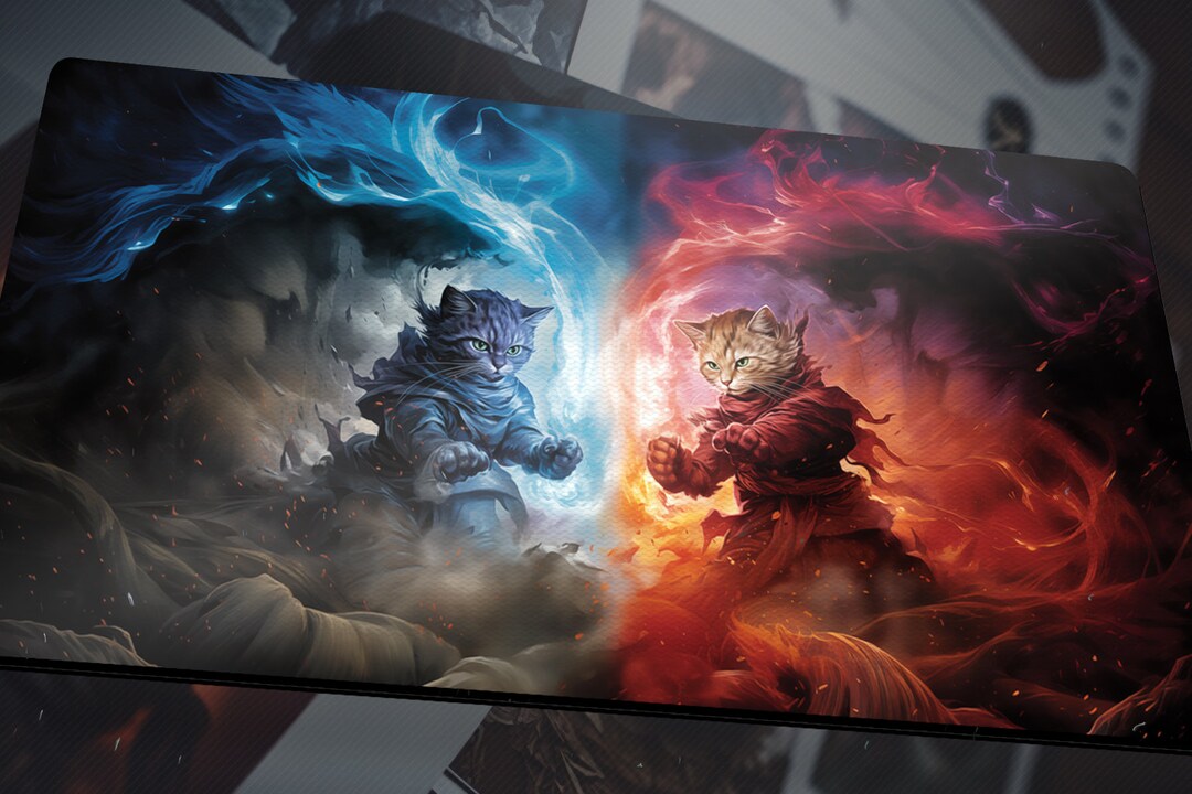 Commander Battle Lotus Cat Playmat/mtg Secret Lair Cat Magic Zone ...