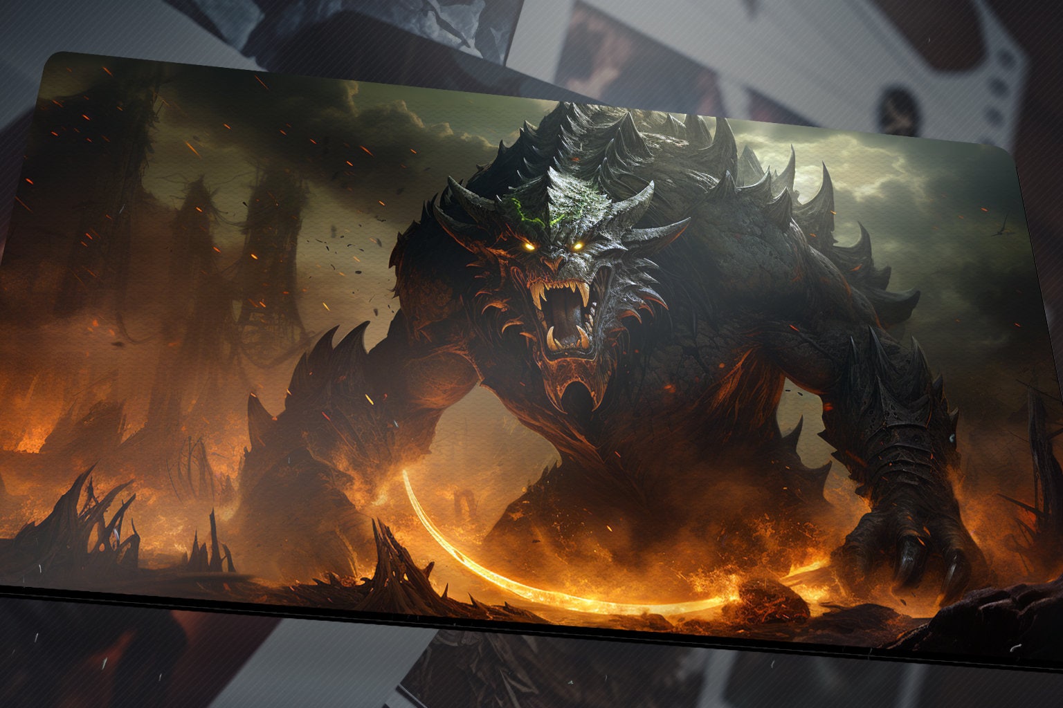 WOW Beast Deskmat Warcraft Gaming Playmat DND Playmat MTG Creature ...