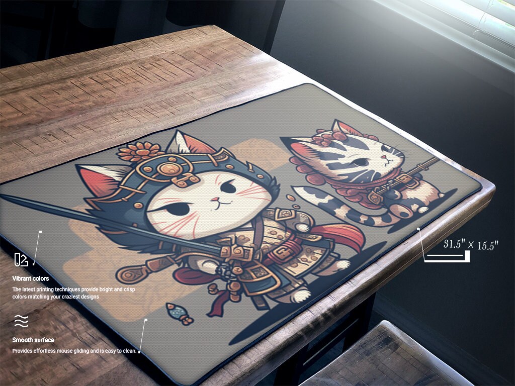 Paladin Cat Playmat/ranger Cat/mirri Magic Playmat/fighter Cat - Etsy
