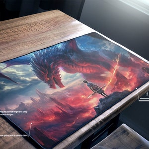 Commander Dragon Slayer Playmat Human Paladin Fan Art Gaming Mat ...