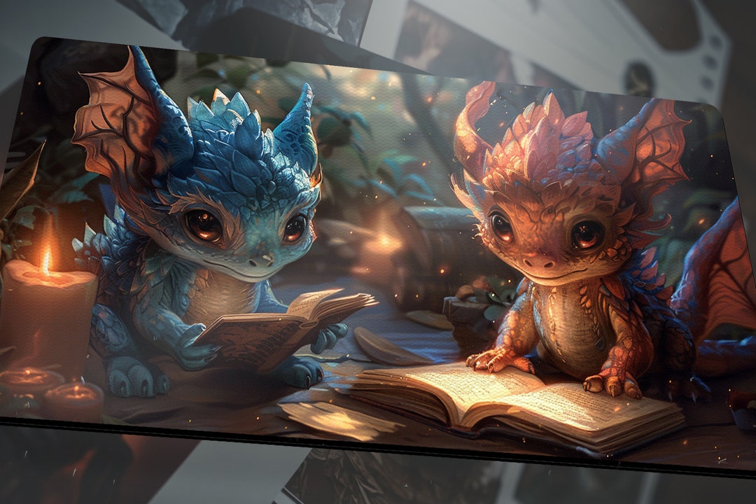 Baby Dragon Commander Playmat Dragon's Gaming Desk Mat Cute Dragon MTG ...