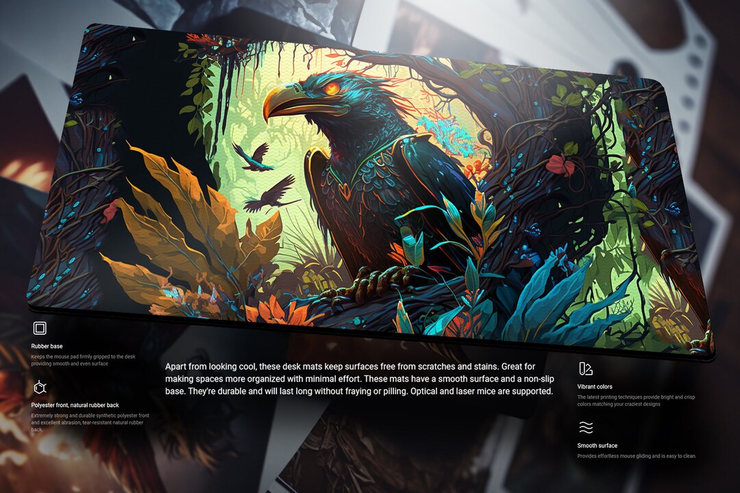 Aztec Zombie Bird Watcher of the Forest MTG Playmat Magic Zone Playmat ...