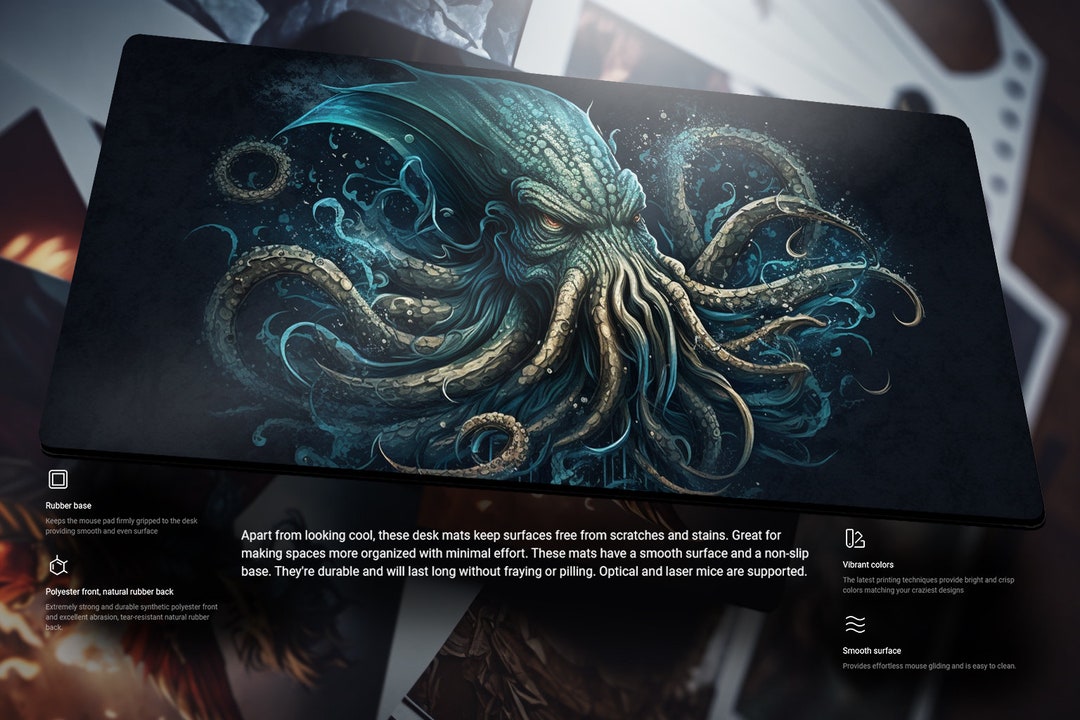 Magic Card Playmat: Octo Kraken Premium Playmat/magic Zone Playmat ...