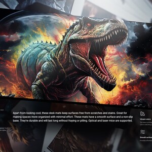 T-rex Dinosaur Deskmat Indominus Rex MTG T-rex Customized Desk Mat or ...