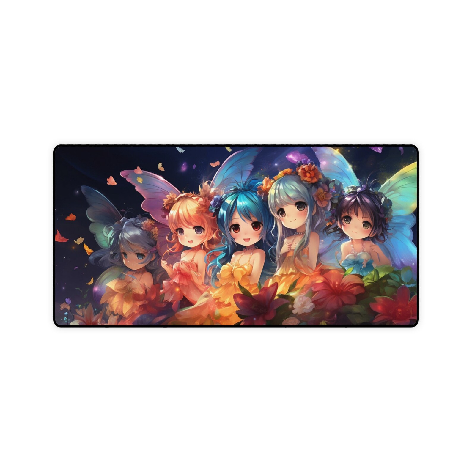 Arch Angel Fairy Desk Mat Mage Gaming Playmat Pixie Faerie Fantasy Gamer Deskpad Girl Gamer ...