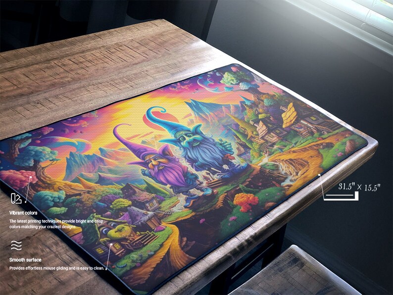 Elf Magic Playmat: Trippy Psychedelic Gnome Mushroom Premium - Etsy