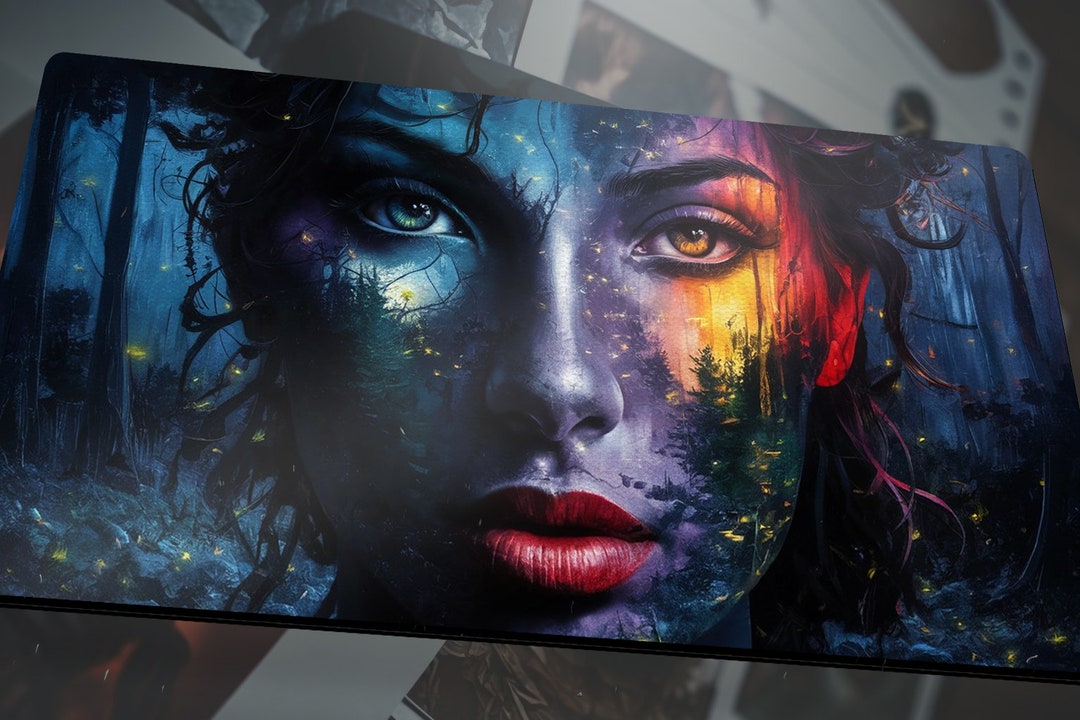 Huntress Faerie Abstract Art Deskmat Nature Lover MTG Commander ...