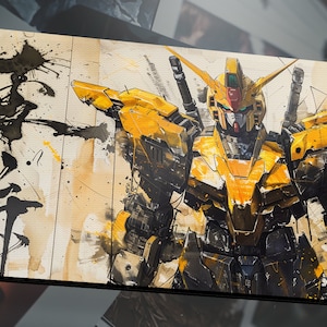 Gundam Style Mech Desk Mat Japanese Anime Gundam Warrior RPG Metal ...