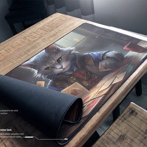 Commander Cat Playmat MTG Cat Playmat Gathering Playmat TCG RPG ...
