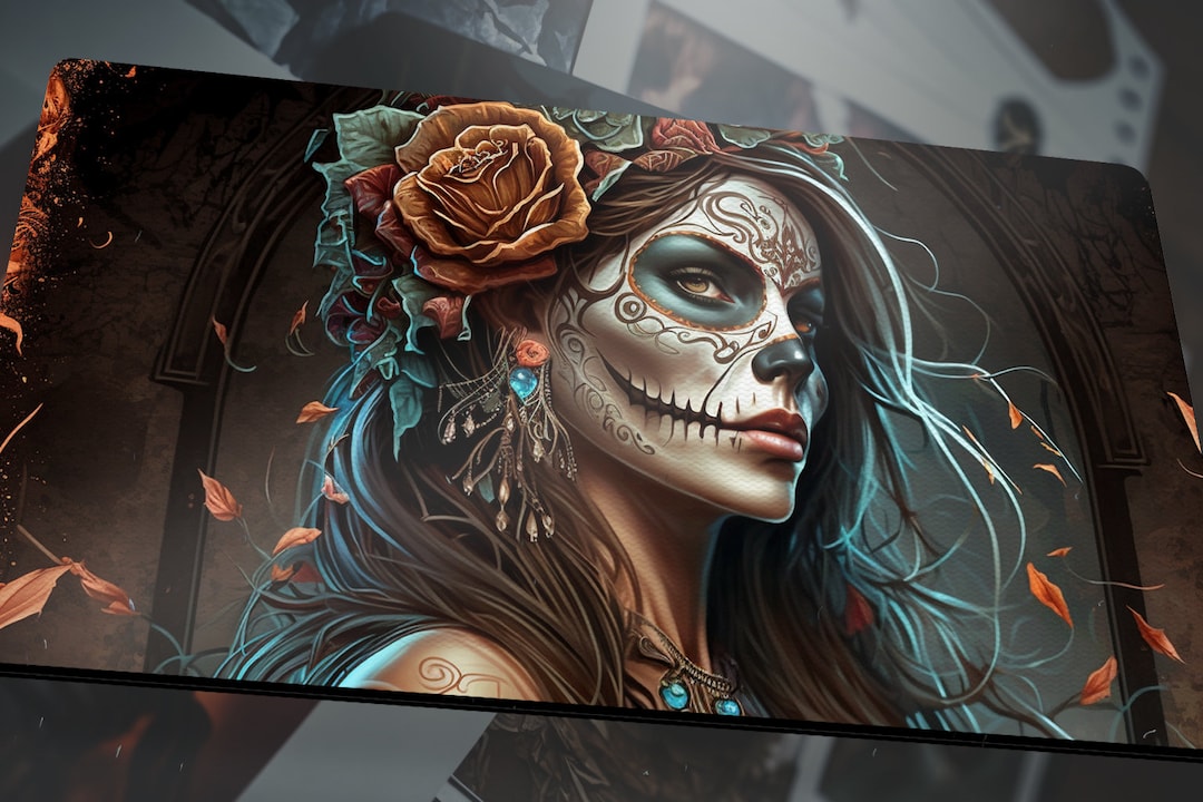 Dia De Los Muertos Desk Mat Dia De La Muerta Decor Mat Magic Zone ...