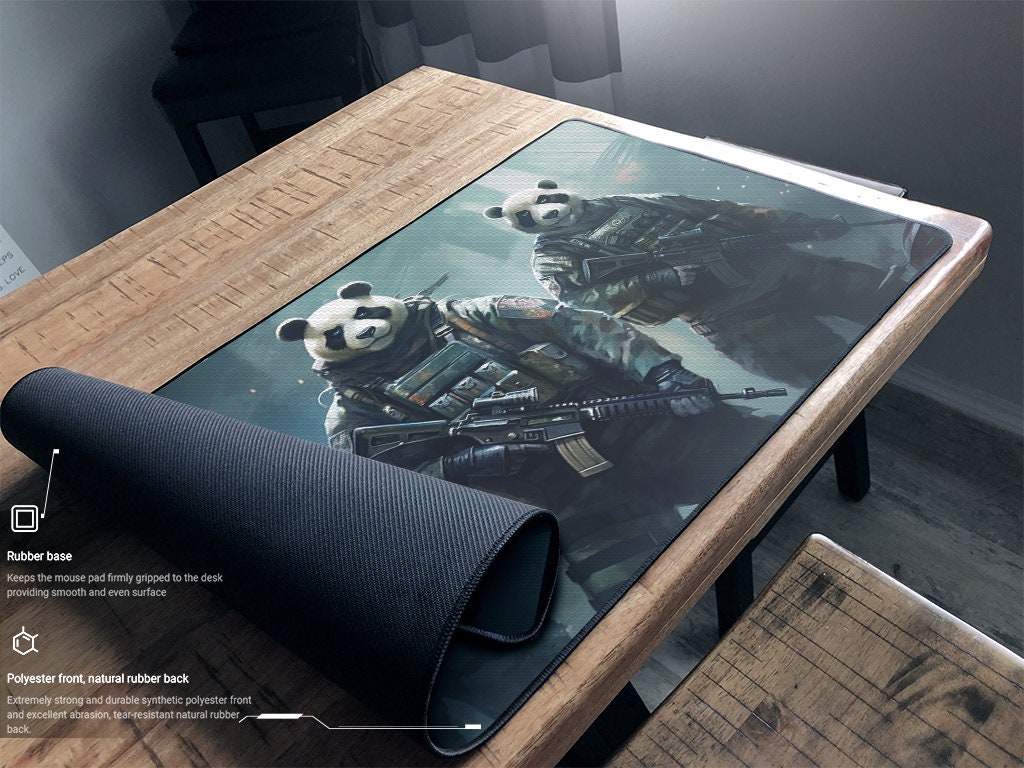 Tactical Panda Special Forces Gaming Mat Special Ops Panda Desk Mat ...