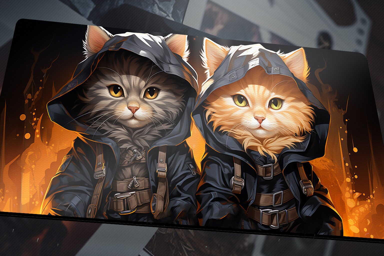 Custom MTG Cat Paladin Playmat Cat Scout Gaming Mat Gathering Playmat ...