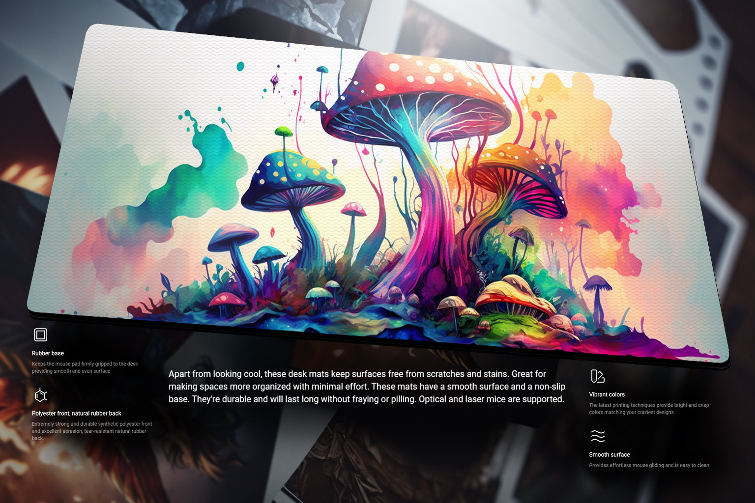 Magic Mushroom Kingdom Playmat: Mystic Mushrooms Premium Playmat/magic ...