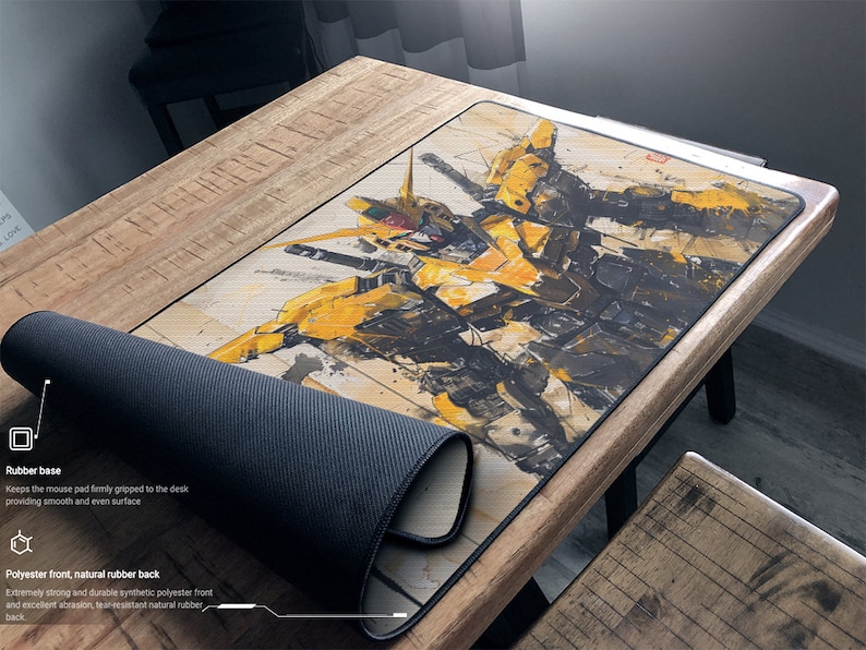 Gundam Style Mech Desk Mat Japanese Anime Gundam Warrior RPG Metal ...