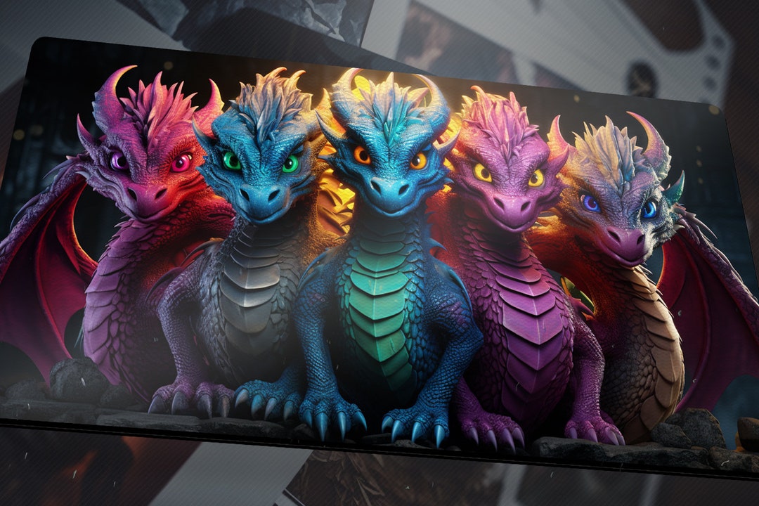 Dragon Deskmat MTG Playmat Customized Gaming Mat Dungeons Dragons Fan ...