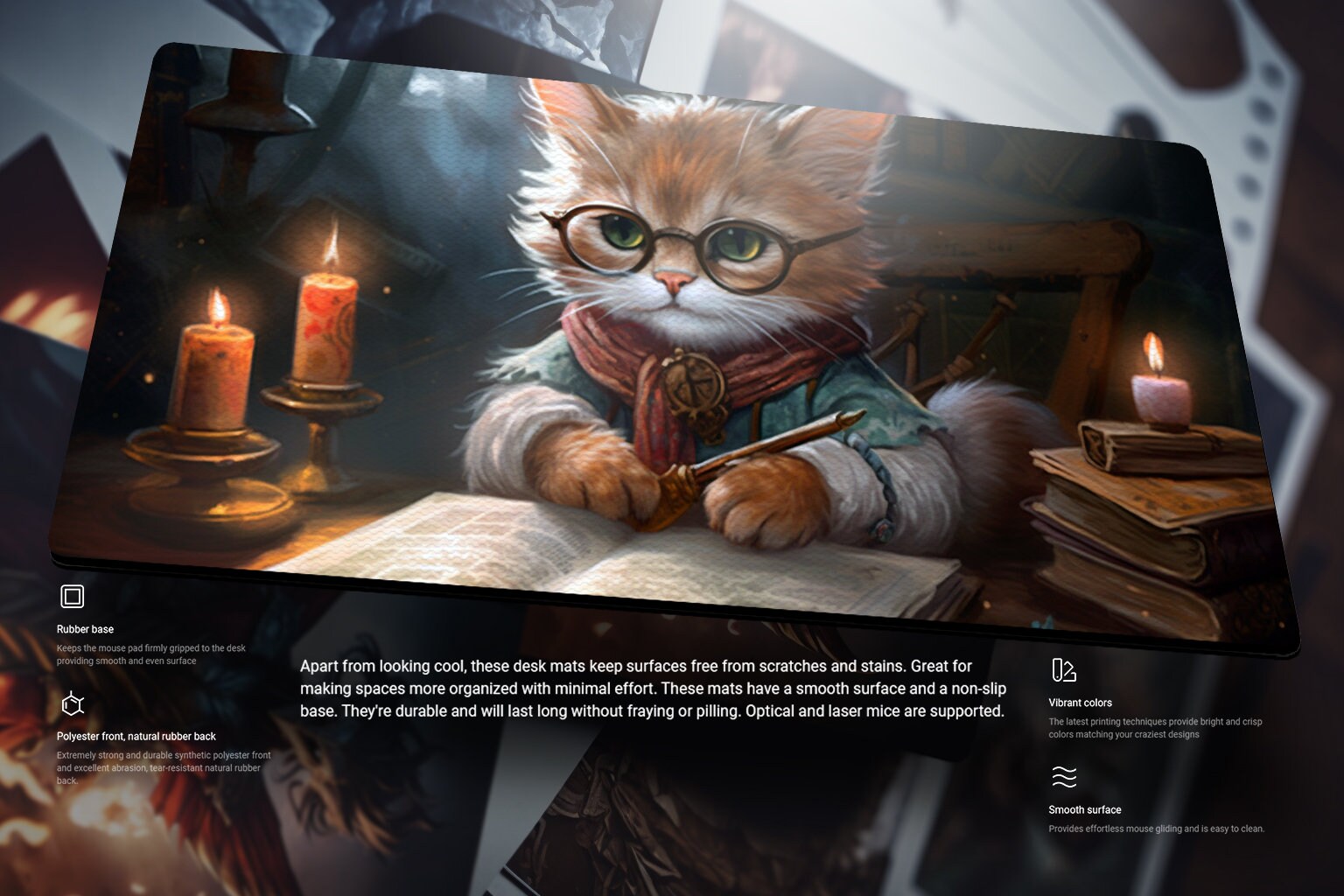 Cleric Cat Magic Playmat/regal Cat Magic Zone - Etsy