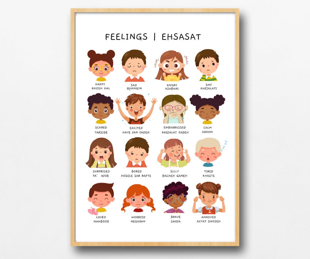 Feelings Poster, Emotions Chart, Classroom Decor, Montessori Homeschool ...