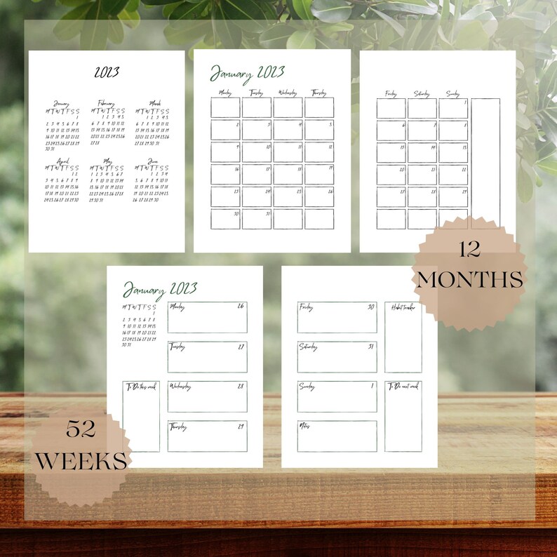 Printable Bullet Journal Bundle 2023 Bullet Journal Template - Etsy