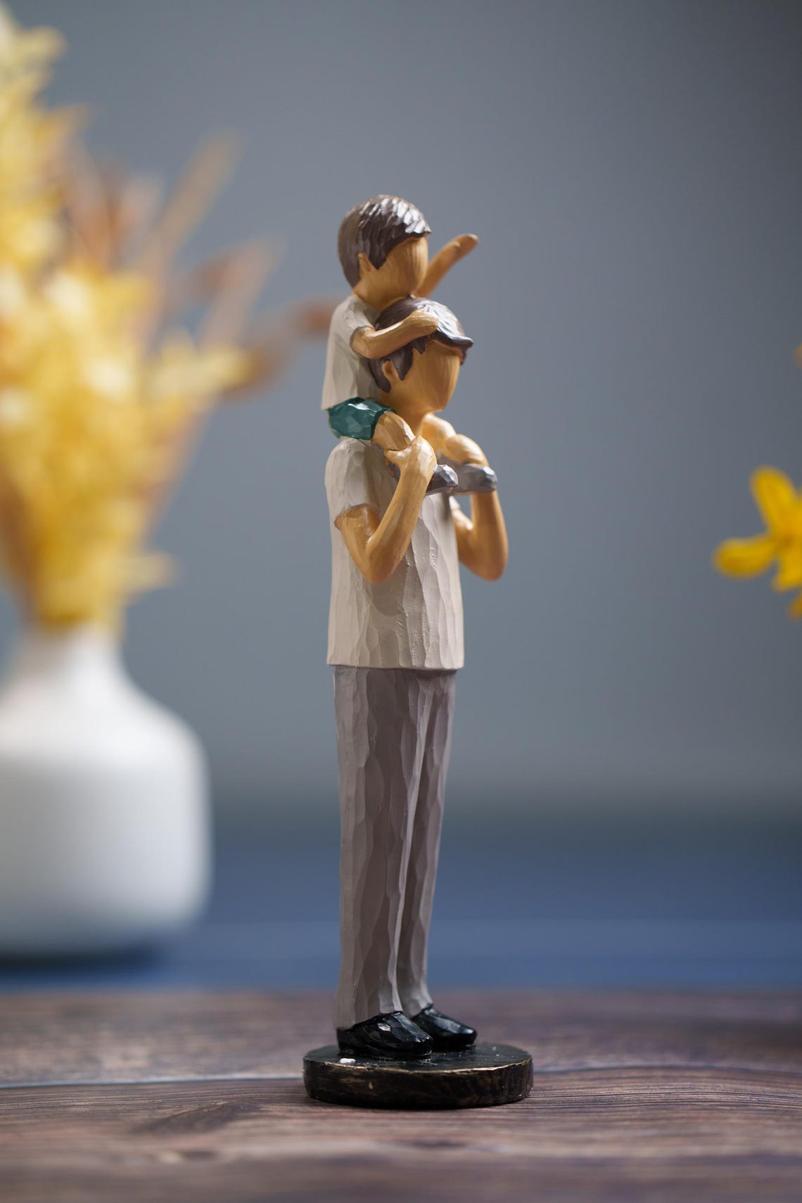 Family Figurines,nordic Style Father, Father and Kid, Minimalist ...
