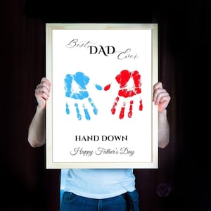 Fathers Day Handprint Craft Printable Personalized Gift for Dad DIY ...