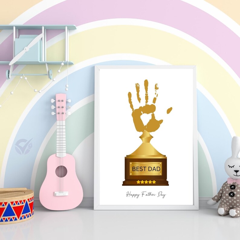 Best Fathers Day Handprint Trophy Gifts Heartfelt Creations for Dad ...