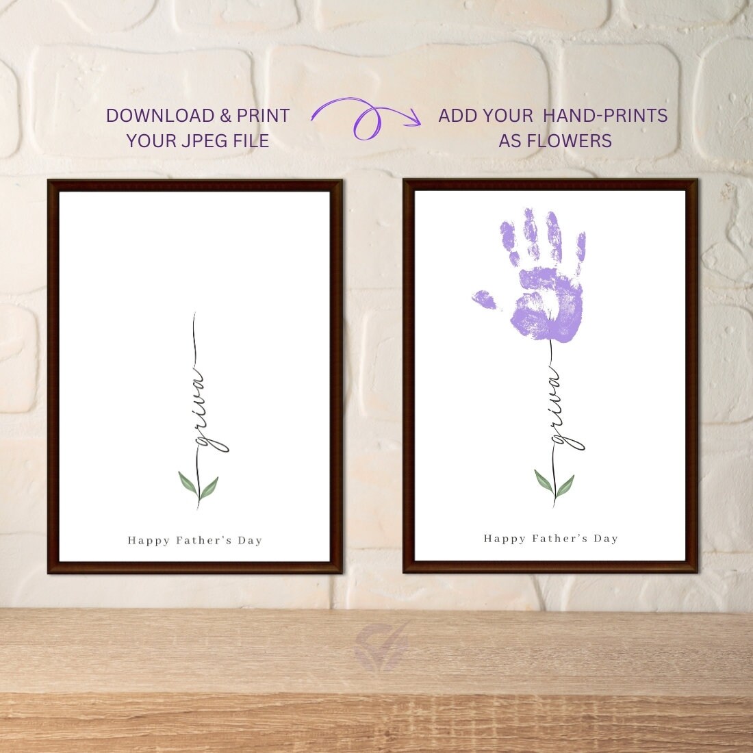 Father's Day Handprint Art: Custom DIY Gift (digital Download) - Etsy