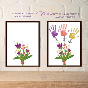 Personalized Handprint Gifts Custom Mothers Day Card Gifts Personalized ...