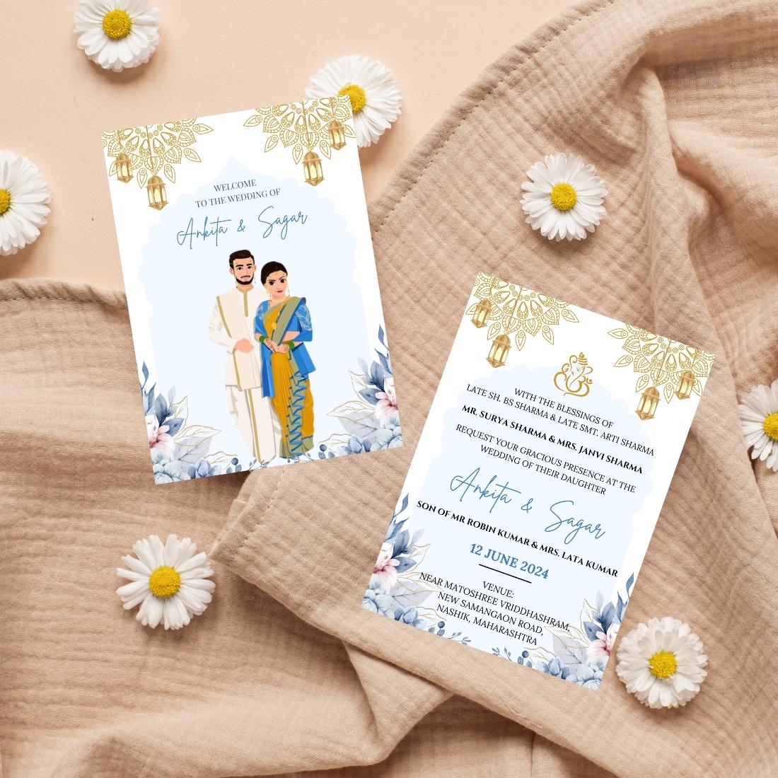 Editable Wedding Invitation Card in Marathi Customizable Canva ...