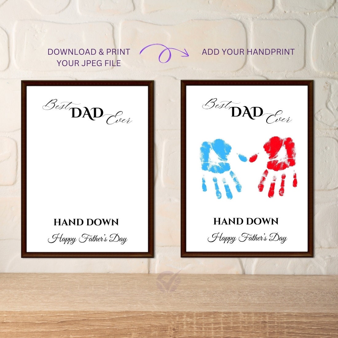 Fathers Day Handprint Craft Printable Personalized Gift for Dad DIY ...