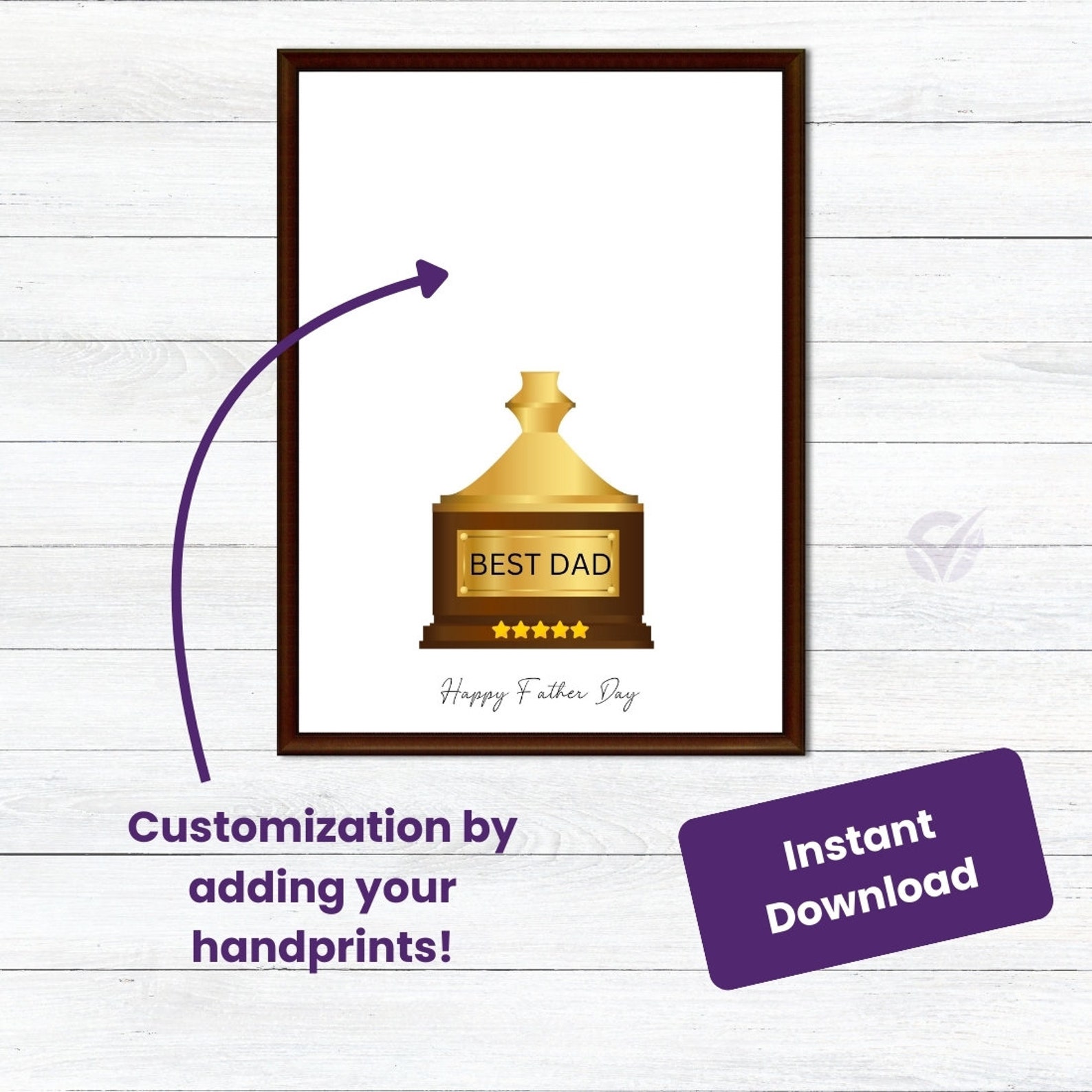 Best Fathers Day Handprint Trophy Gifts Heartfelt Creations for Dad ...