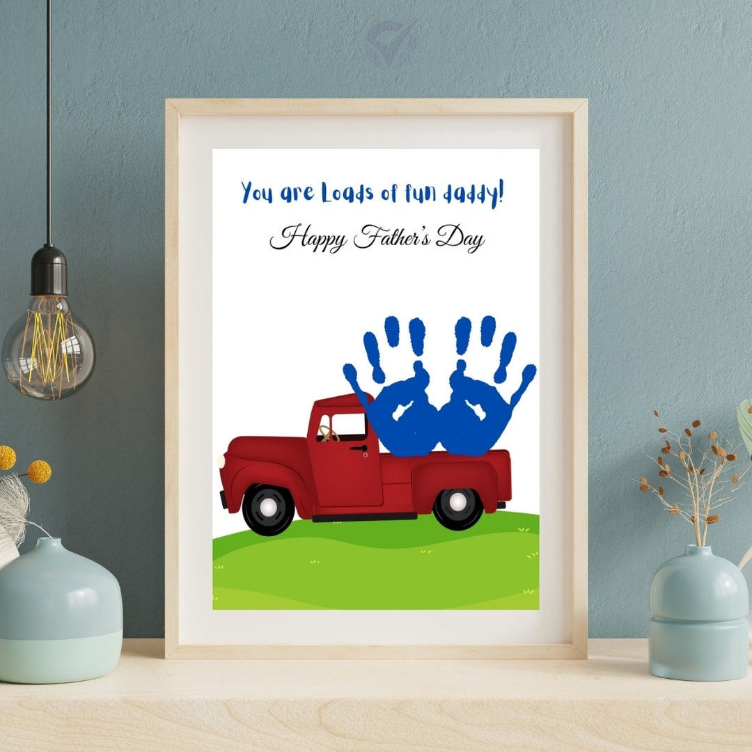 Fathers Day Handprint Craft Printable DIY Gifts Personalized Handprint ...