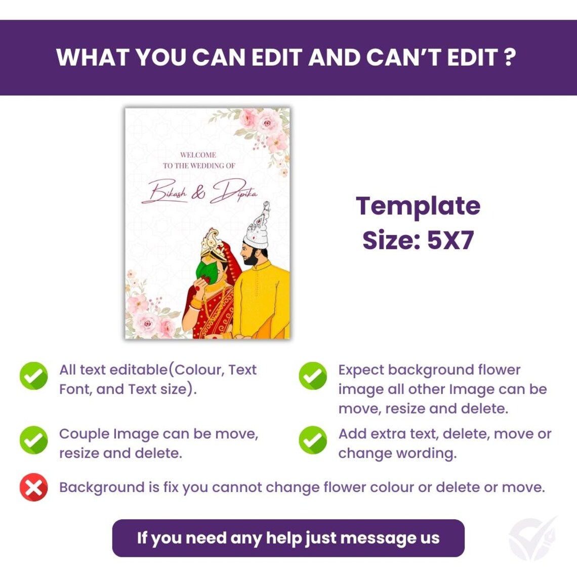 Editable Bengali Wedding Invitation Template: Customizable Canva Design ...