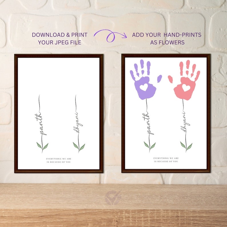 Personalized Mothers Day Gifts Handprint Personalized Mum Gift DIY Mum ...