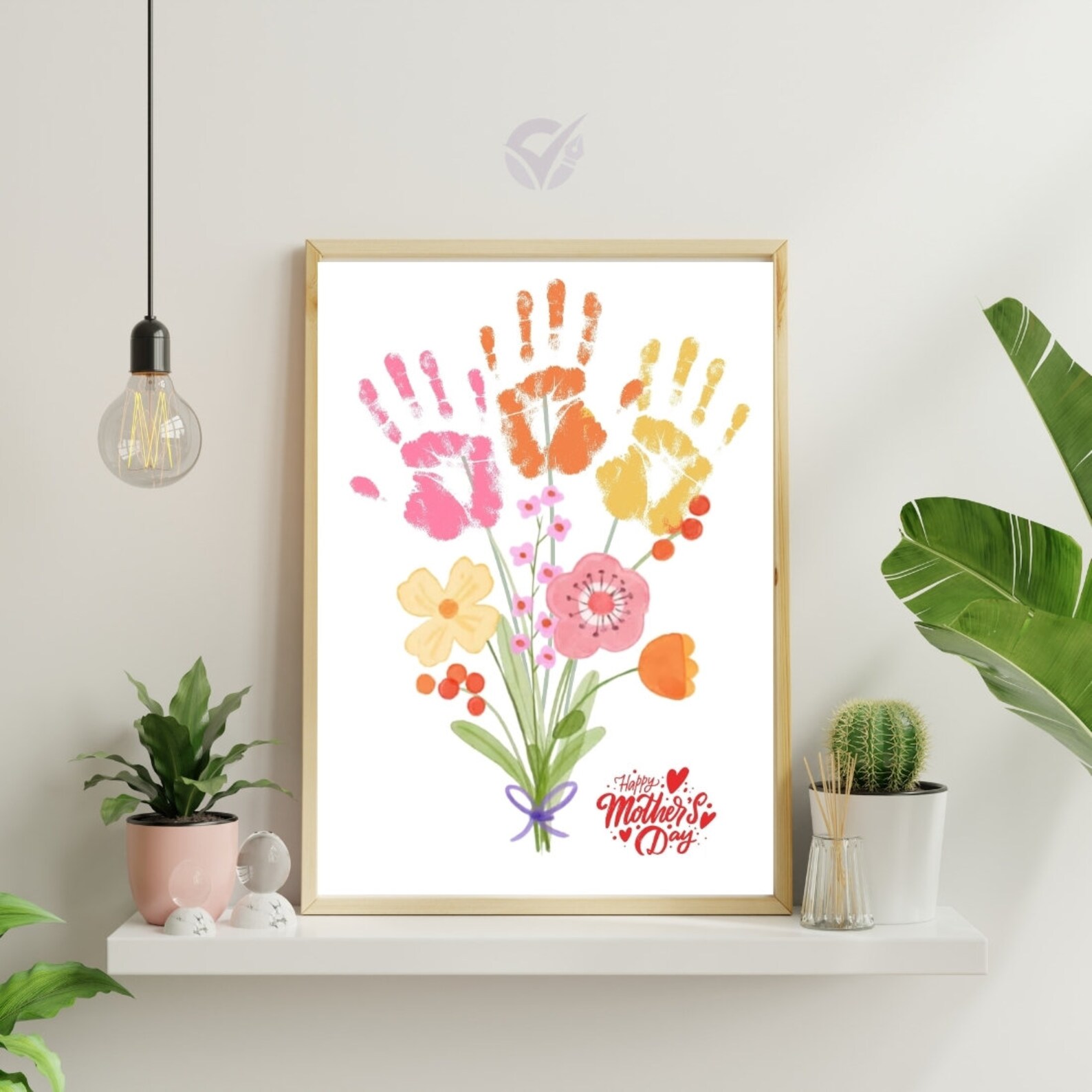 Handprint Flower Art: Mother's Day Keepsake Gift (digital Download) - Etsy
