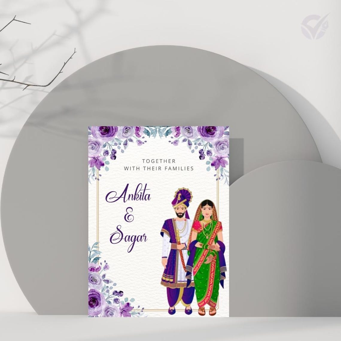 Marathi Wedding Invitation Card: Customizable Template (canva) - Etsy