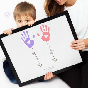 Personalized Mothers Day Gifts Handprint Personalized Mum Gift DIY Mum ...