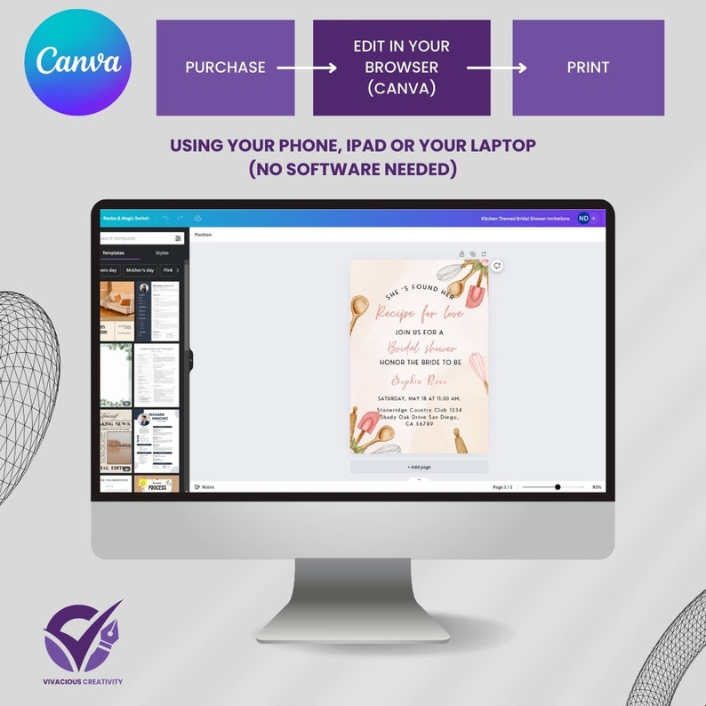 Kitchen Themed Bridal Shower Invitations Cooking up Love - Etsy