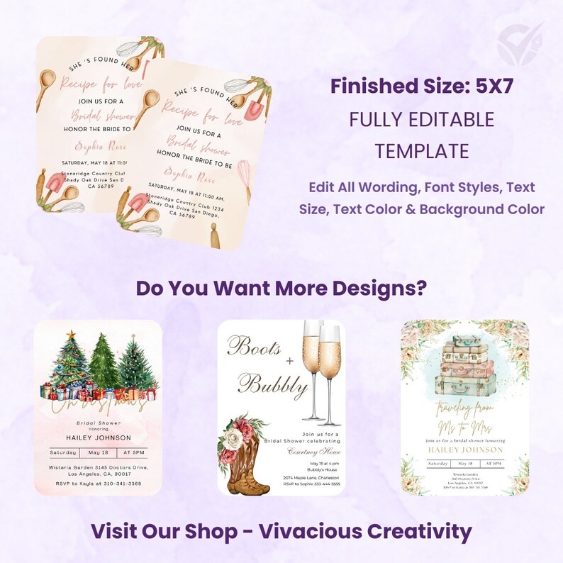 Kitchen Themed Bridal Shower Invitations Cooking Up Love Etsy