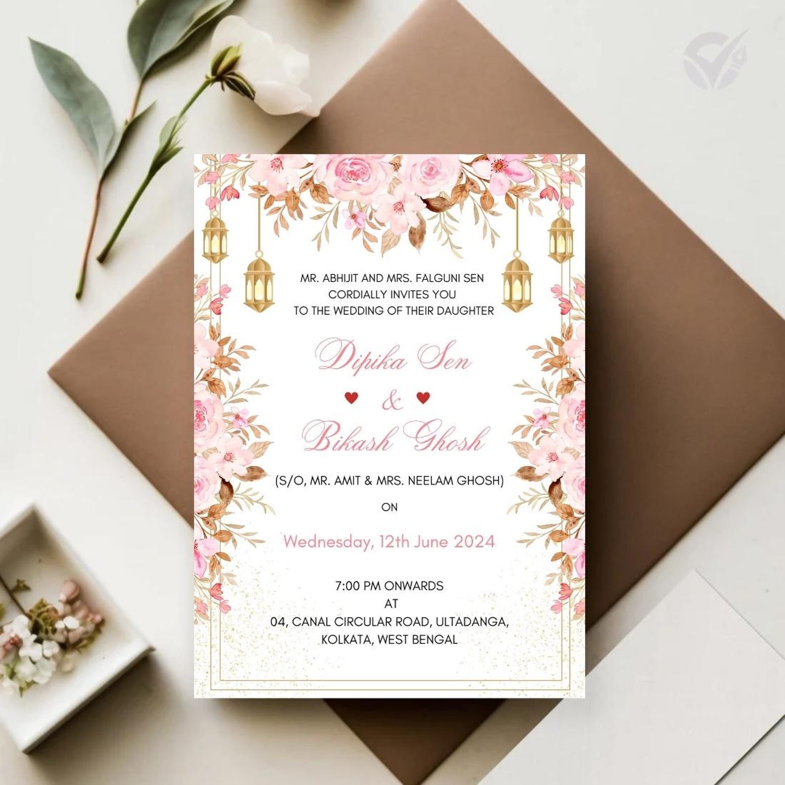 Editable Bengali Wedding Invitation Card Bengali Hindu Wedding ...