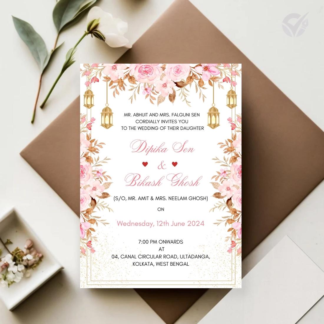 Editable Bengali Wedding Invitation Card Bengali Hindu Wedding ...