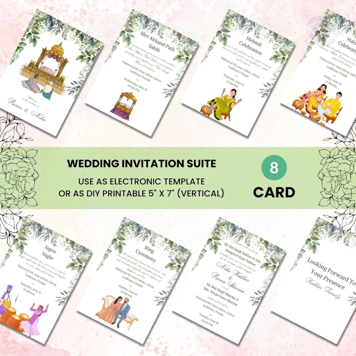 Sikh Akhand Path Invitation: Customizable Template (digital Download ...