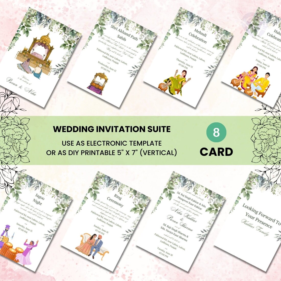 Sikh Akhand Path Invitation: Customizable Template (digital Download ...