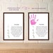 Fathers Day Gift From Daughter Custom Handprint Art for Daddy Daughter ...