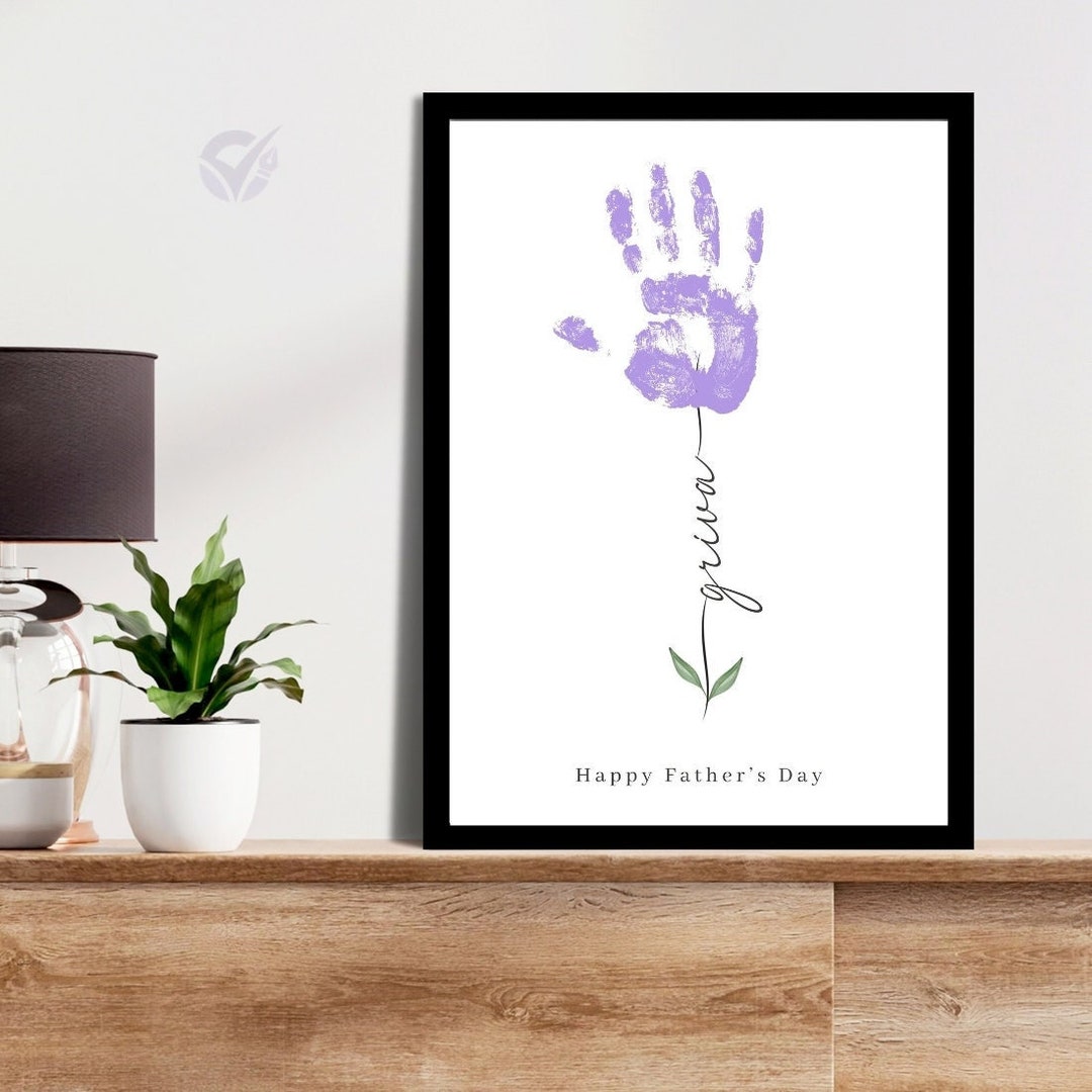 Father's Day Handprint Art: Custom DIY Gift (digital Download) - Etsy
