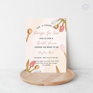 Kitchen Themed Bridal Shower Invitations Cooking up Love Bridal Shower ...