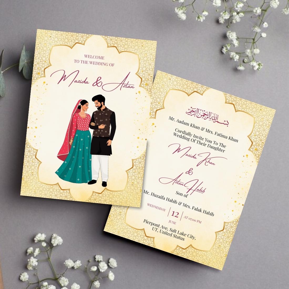 Islamic Wedding Invitation Templates Customizable Digital Designs - Etsy