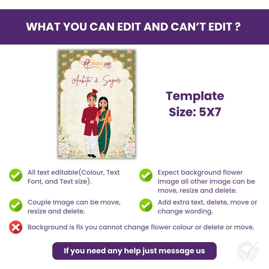 Editable Marathi Wedding Invitation Wording Customizable Canva ...